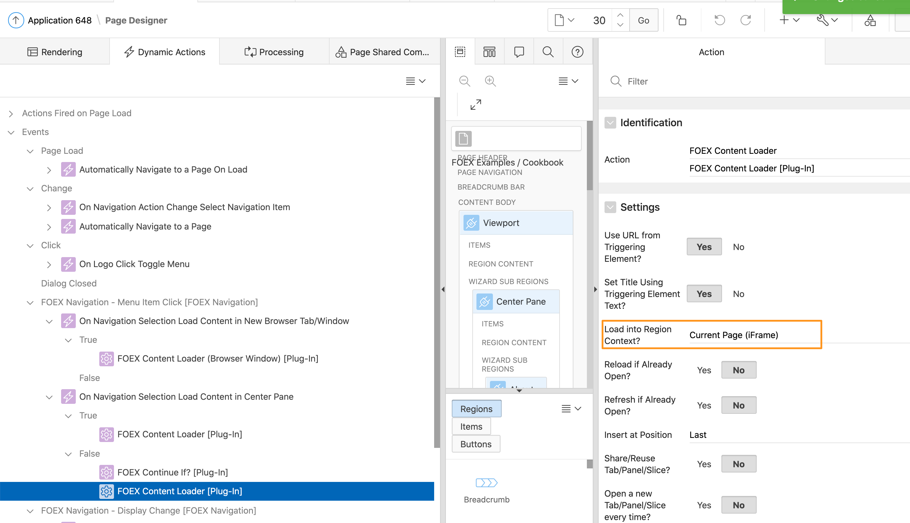 FOEX Non-modal Window behaviour in tabbed region SPA vs. iFrame Mode ...