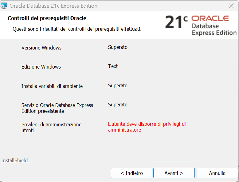 Problem Installing Oracle Xe 21c On Windows 11 Oracle Forums