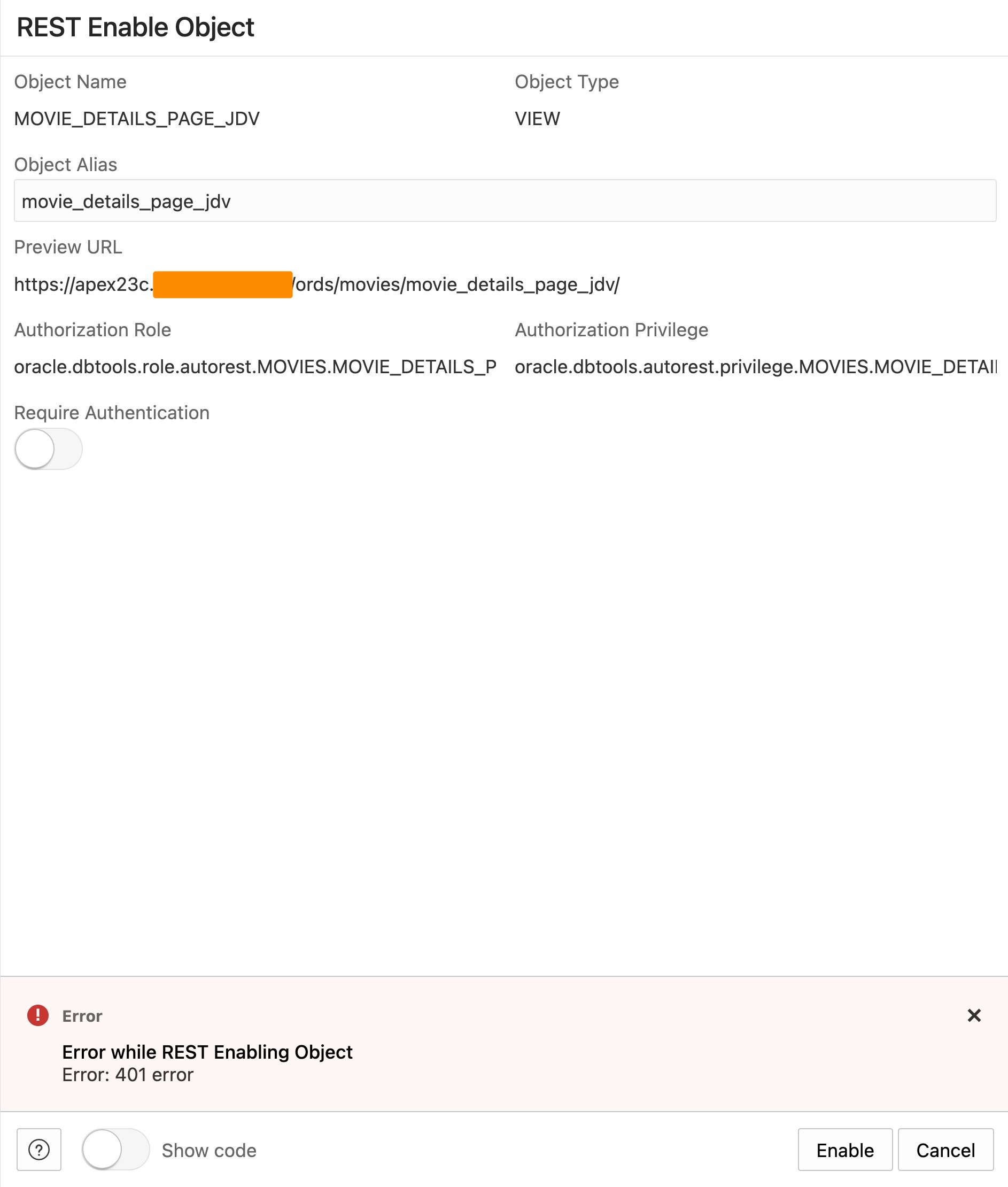 Cant Run Any Actions From Database Actions Oracle Forums 8948