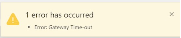 Getting Apex Error Gateway Timeout Running An Ir Oracle Forums