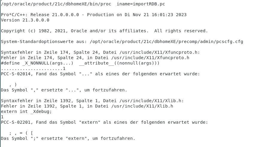 PRO*C Precompiler errors with X11 under Linux - Oracle Forums