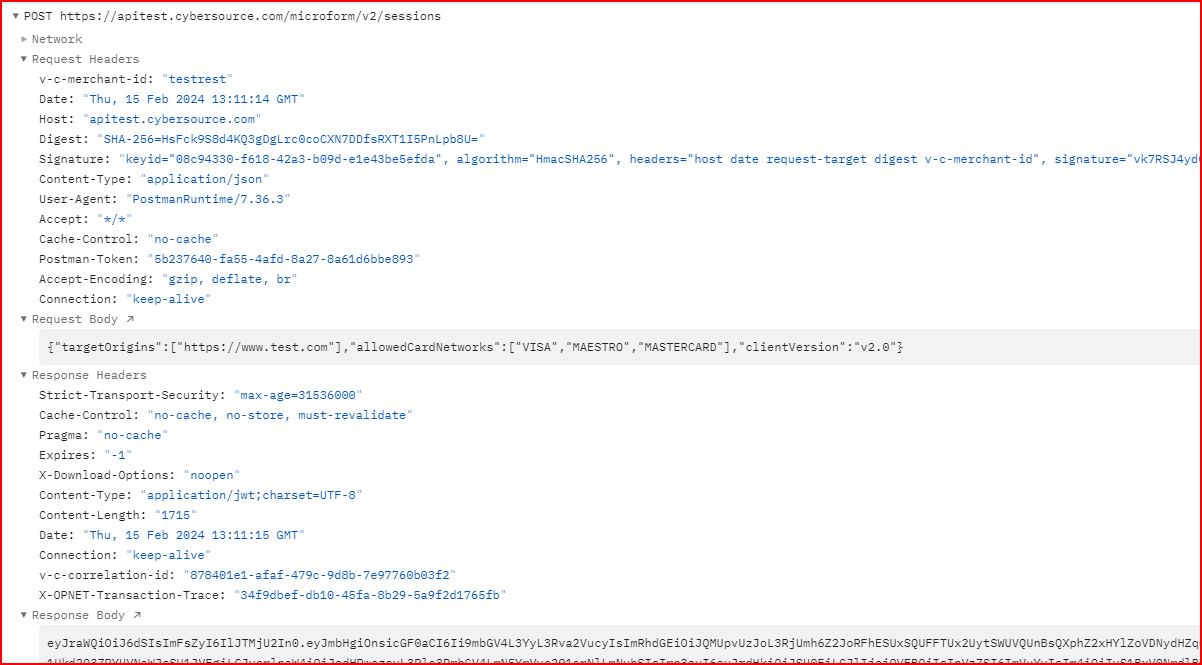 Call Cybersource REST service returns Bad Request - Oracle Forums Call Cybersource REST service returns Bad Request - Oracle Forums