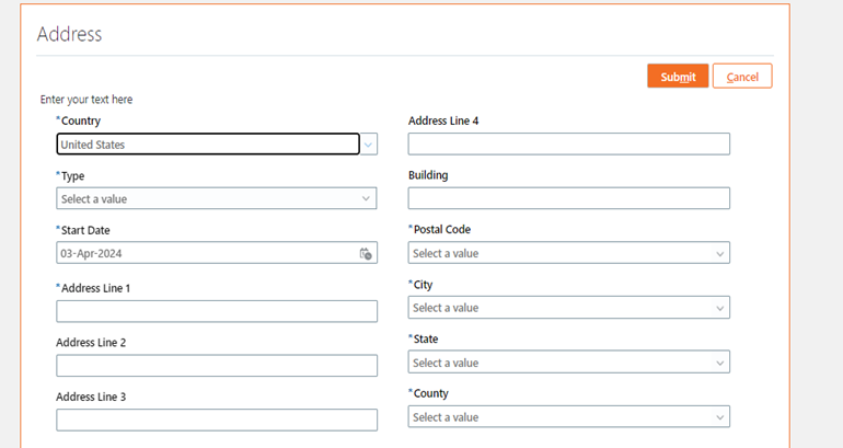 Saas address style formats replica in Oracle apex - Oracle Forums