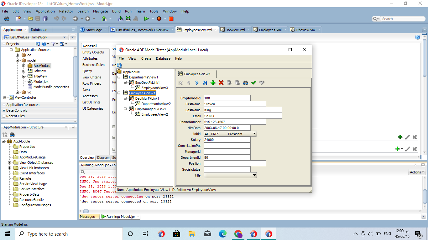 Data Not Presenting In Adf Jdeveloper Oracle Forums