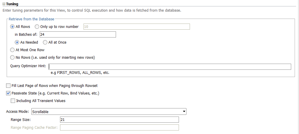 View Object tuning with af:inputListOfValues - Oracle Forums