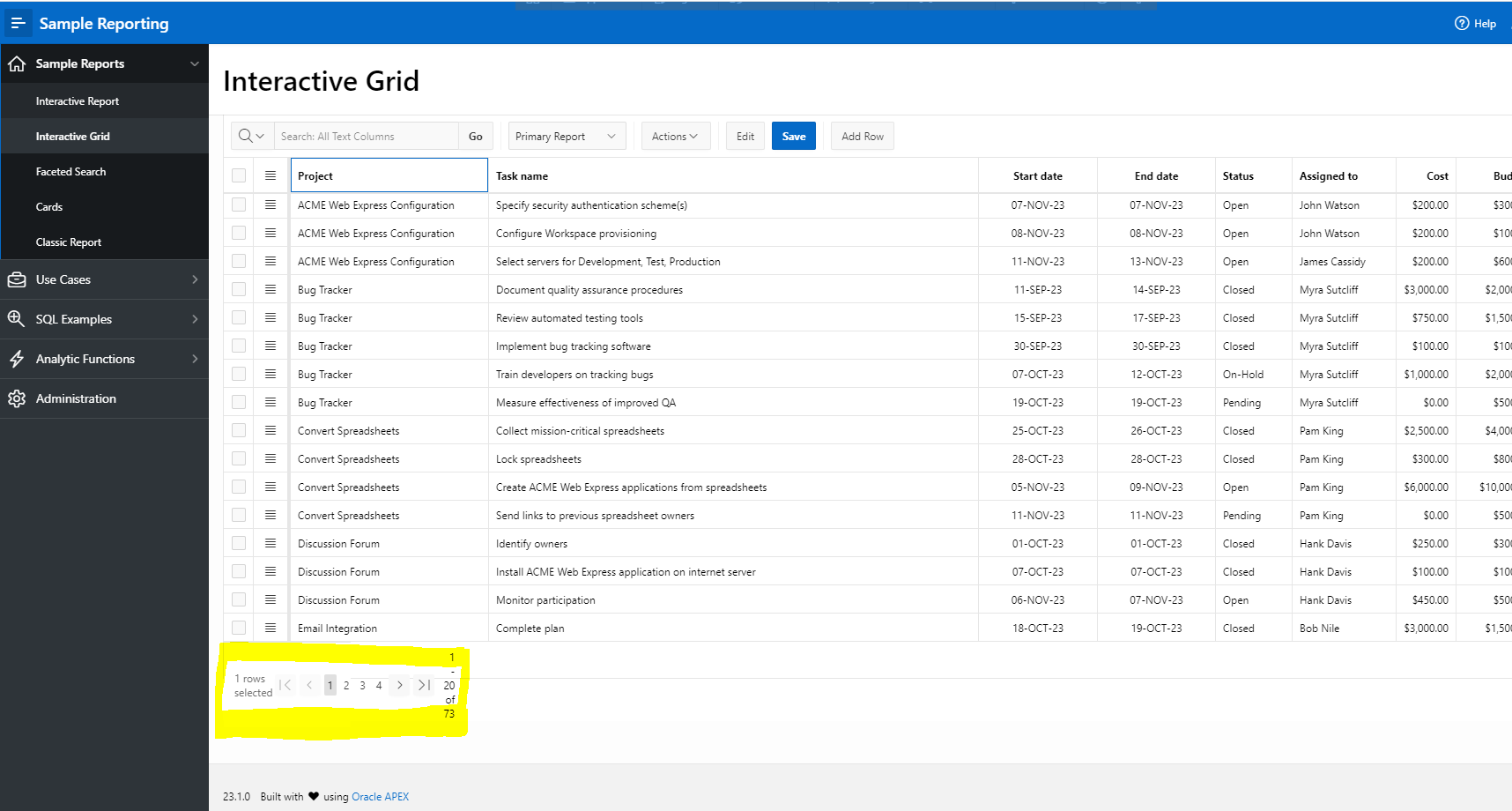 IG - Interactive Grid Pagination Display does not display correct after ... IG - Interactive Grid Pagination Display does not display correct after ...
