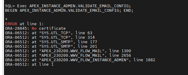 When sending mail from APEX, a problem occurs in which there is no response from the mail queue ...