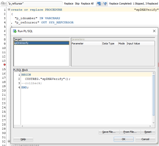 Run PL/SQL - Oracle Forums
