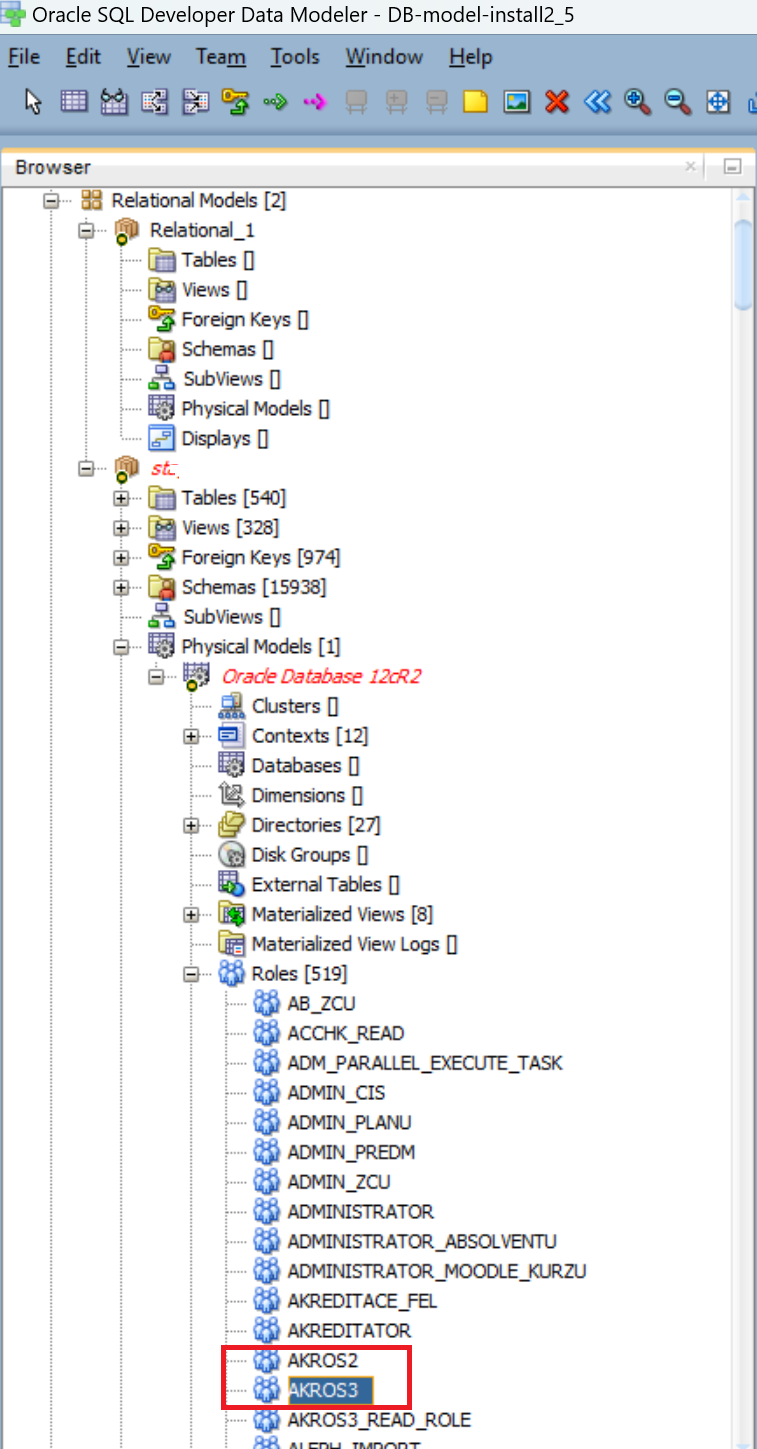 Importing Roles From The Database Oracle Forums