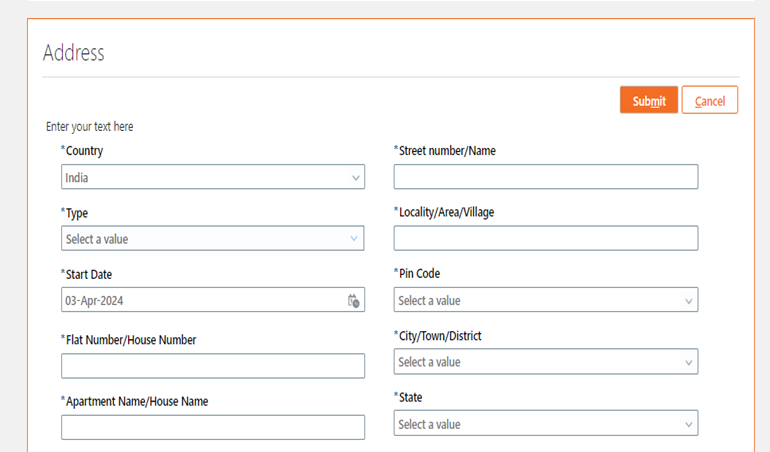 Saas address style formats replica in Oracle apex - Oracle Forums