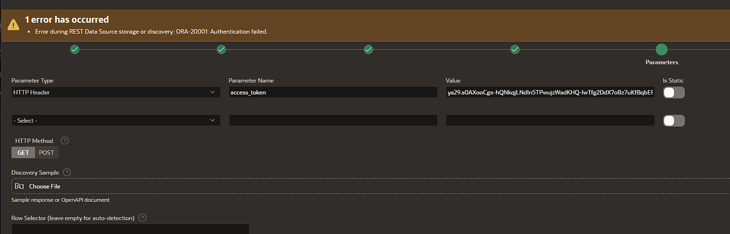 GoogleMeet API test using APEX RESTfull datasource - Oracle Forums GoogleMeet API test using APEX RESTfull datasource - Oracle Forums