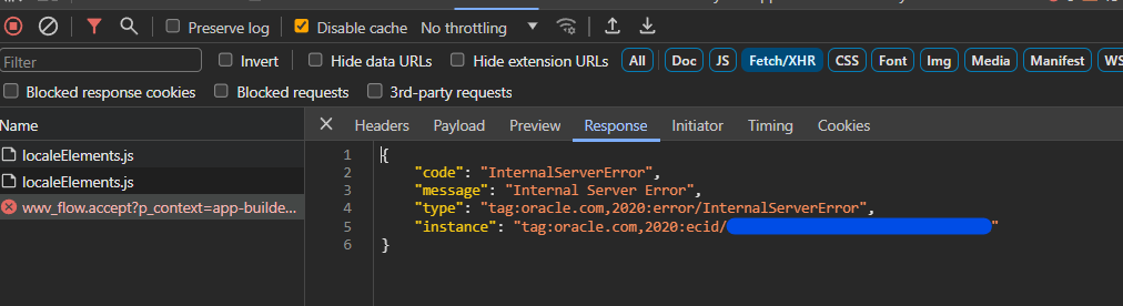 Server Error When Creating Backup Of App In App Builder Oracle Forums