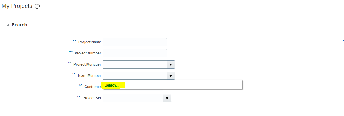 Advanced Search hyperlink within LOV for VBCS screen - Oracle Forums