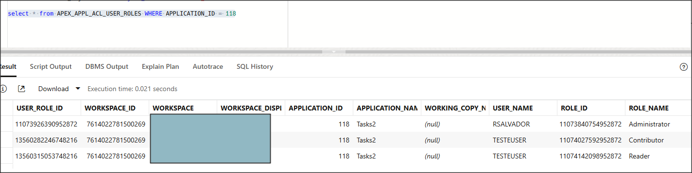 Apexaclhasuseranyroles Returning False For Every User That Has A Role Oracle Forums 