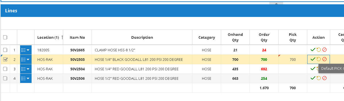 When Selecting A Grid Row Menu The Row Menu Works But Thr Row Is Not