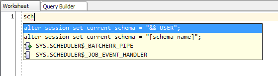 Sql Dev 231 The Auto Completion Popup Menu May Omit Code Templates Oracle Forums 