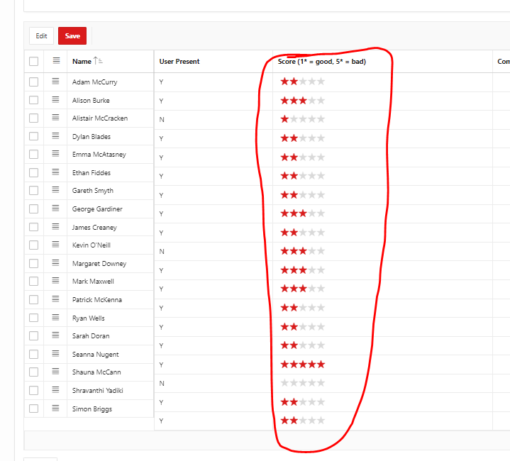 Star Rating not working in Interactive Grid - Oracle Forums