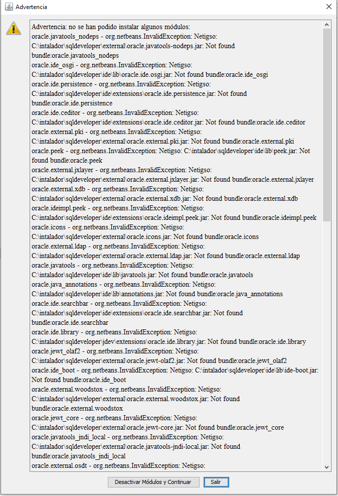 error starting sql developer - Oracle Forums
