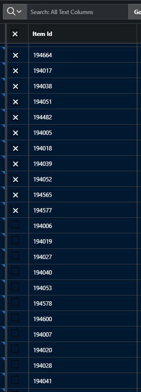 HTML Expression header Checkbox column doesn't select all checkboxes. - Oracle Forums