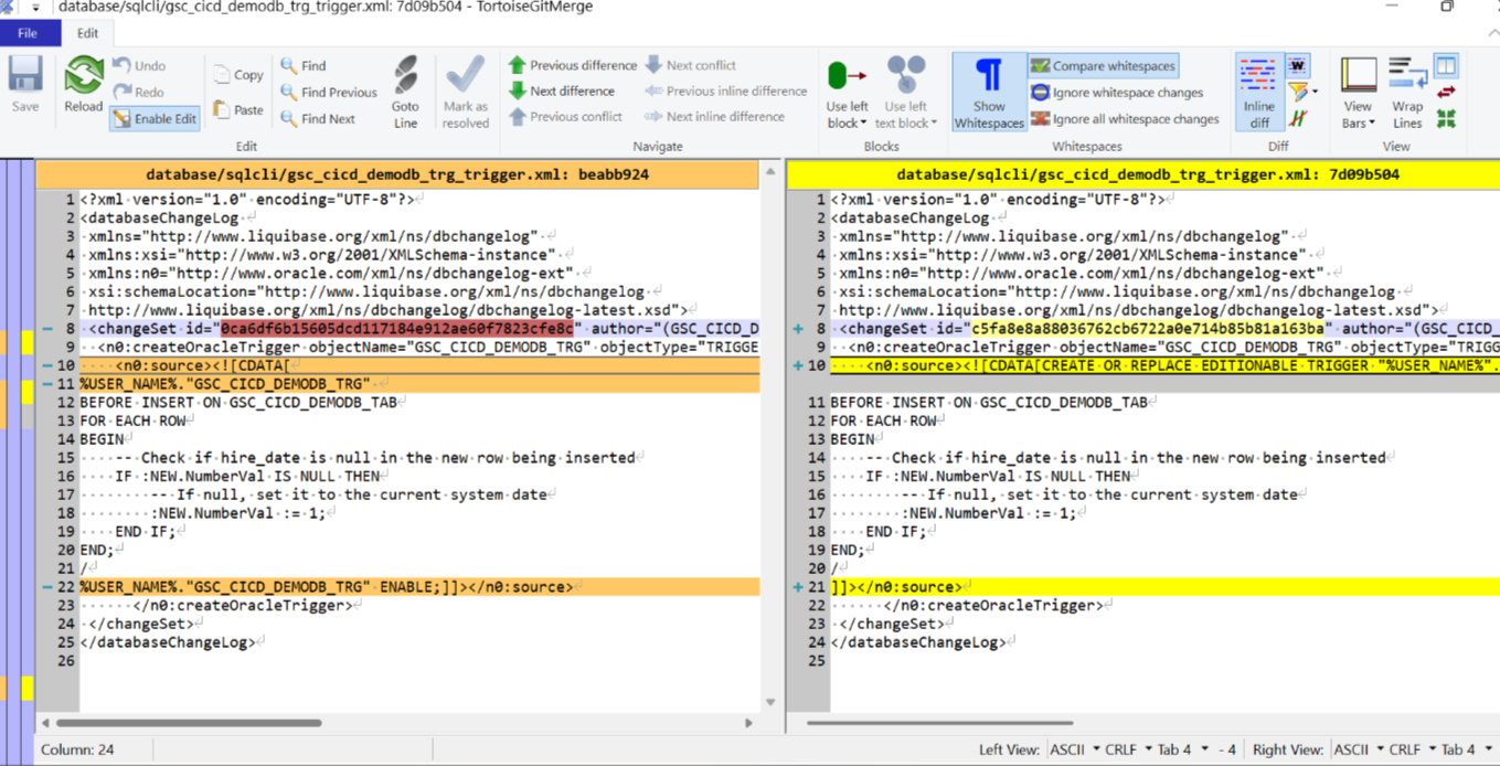 SQLCL 25.1.0 version issue with deploying the triggers and packages ...
