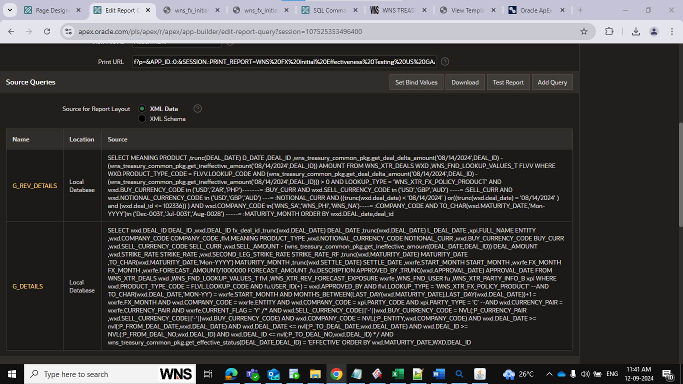 Master child relation between two queries in apex shared component - Oracle Forums