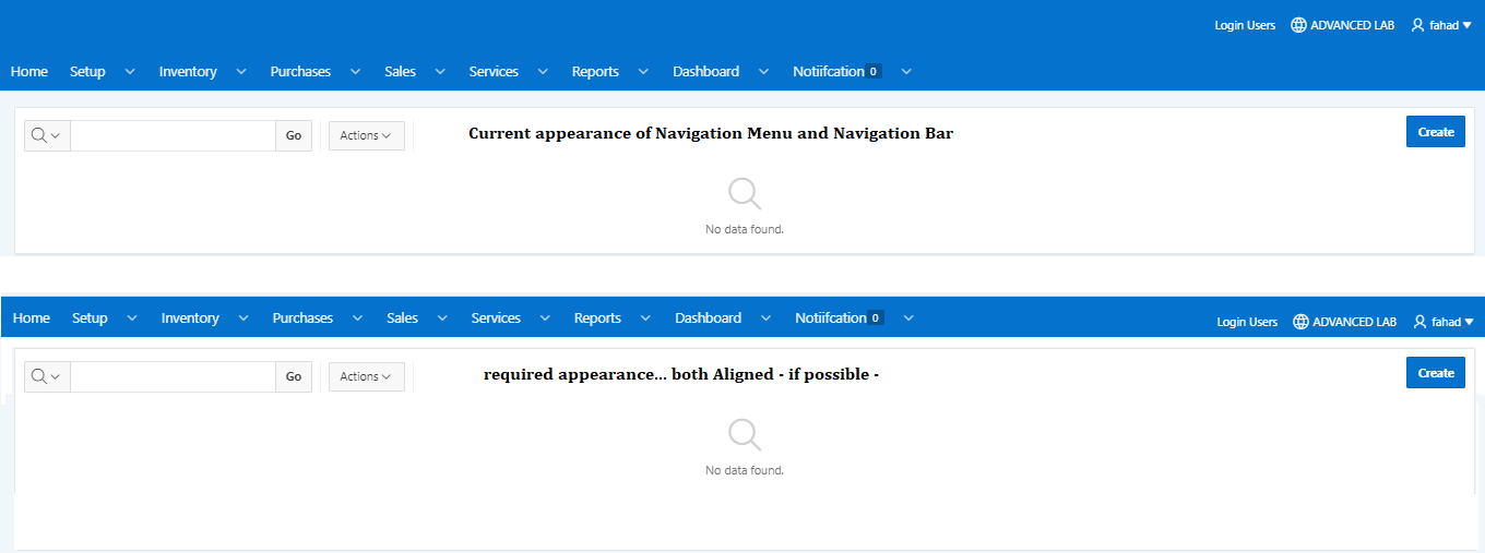 Apex 23.1 : is it possible Top Navigation menu and Navigation bar both Aligned - Oracle Forums