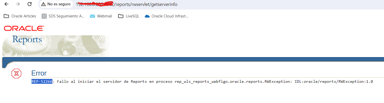 Getting REP-52266 after attempting to configure Job Status Repository in Oracle Forms / Reports ...