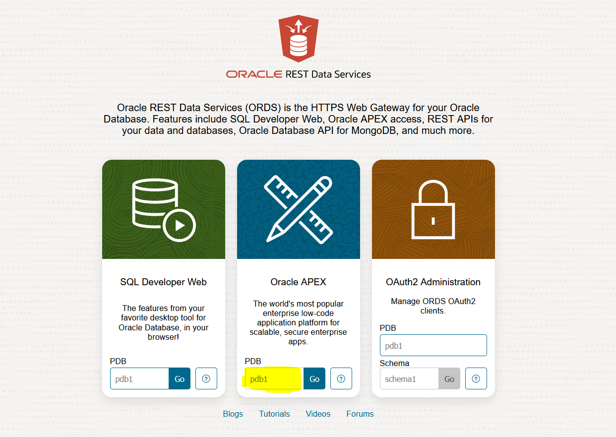 Setup Oracle Apex 23 2 With Apache Tomcat Oracle Forums