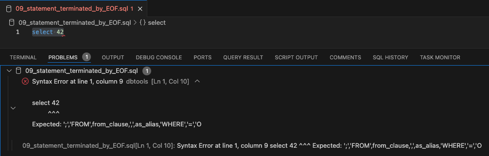 Bug: Syntax Error When Last Statement of a Script is Terminated by EOF - Oracle Forums