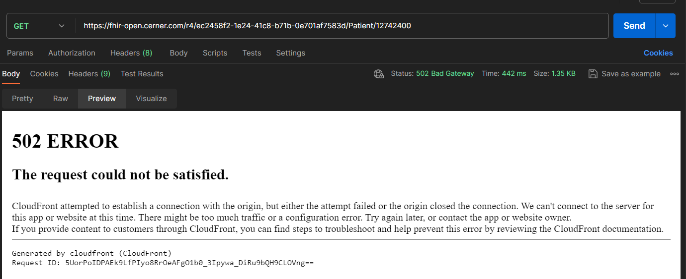 R4 Open Sandbox Response Error 502 - Oracle Forums