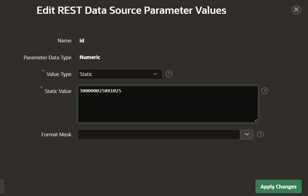 REST Data Source Parameter - Oracle Forums REST Data Source Parameter - Oracle Forums