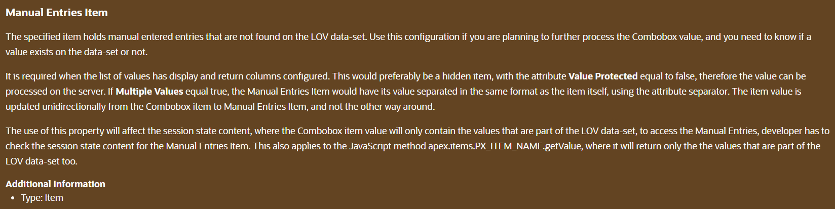 Bug Single Value Combobox Doesnt Return The Return Value Oracle Forums