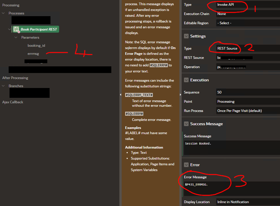 How to show a custom error message from the PUT REST API, for a Page Process - Oracle Forums