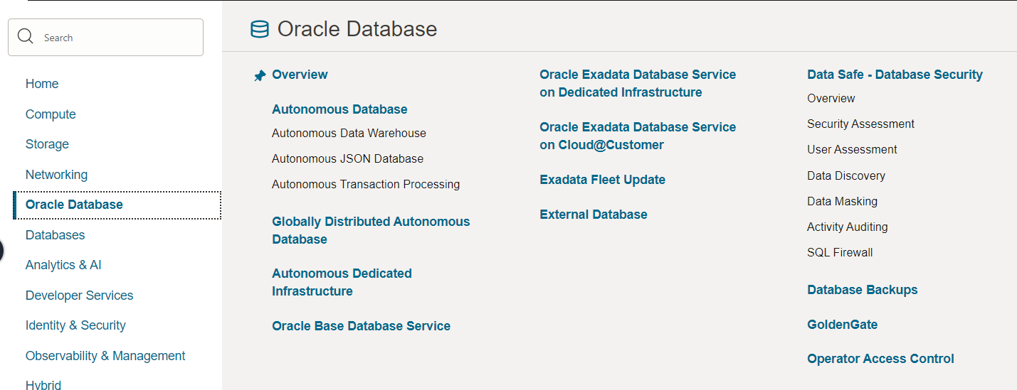 Which Oracle Db I Need To Create For A Particular Ocid Format That Provided In Description