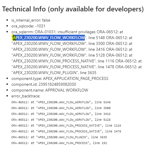 Apex Workflows Apex 230200 Wwv Flow Workflow Oracle Forums