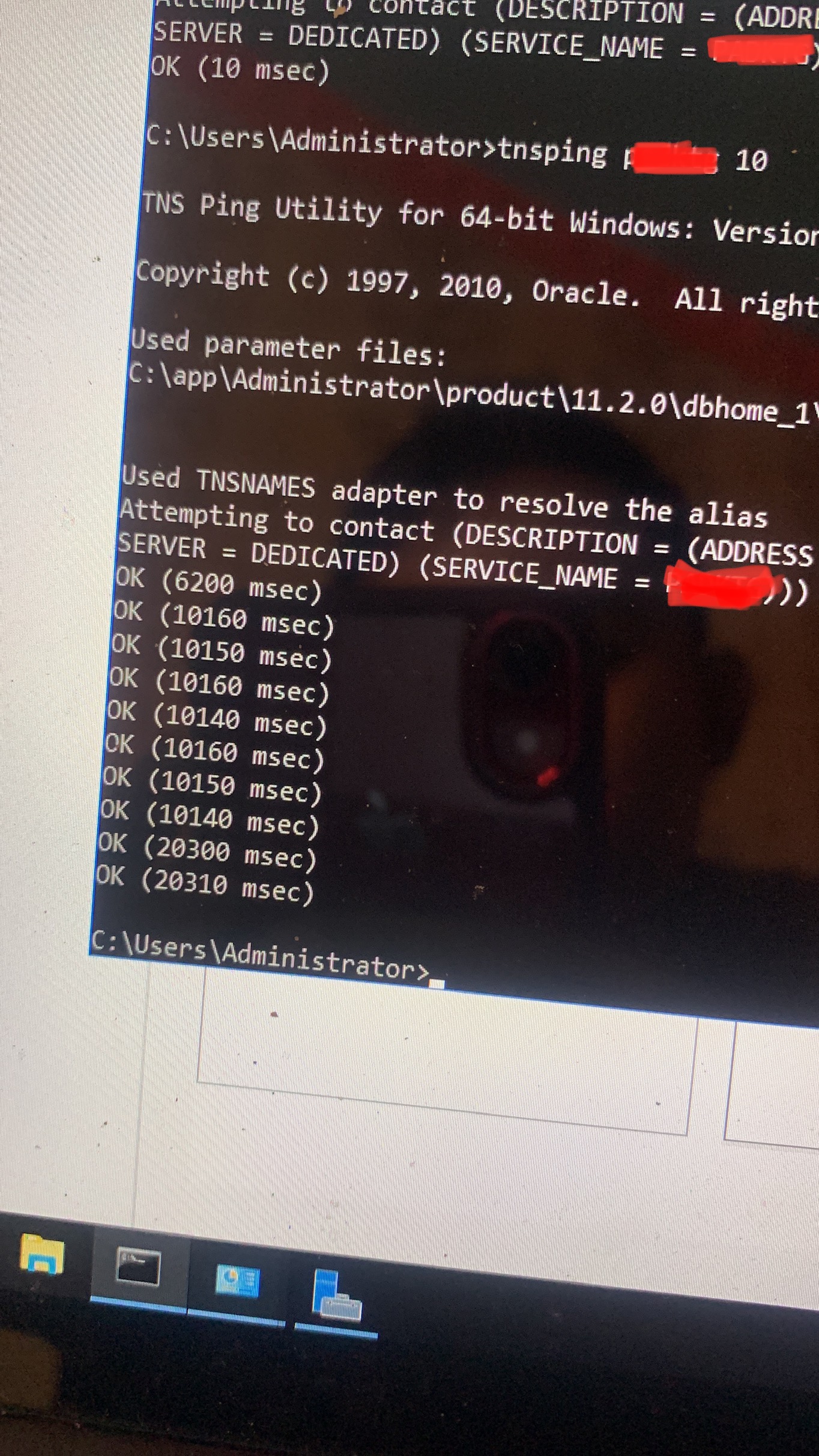 TNSPING VERY HIGH - Oracle Forums