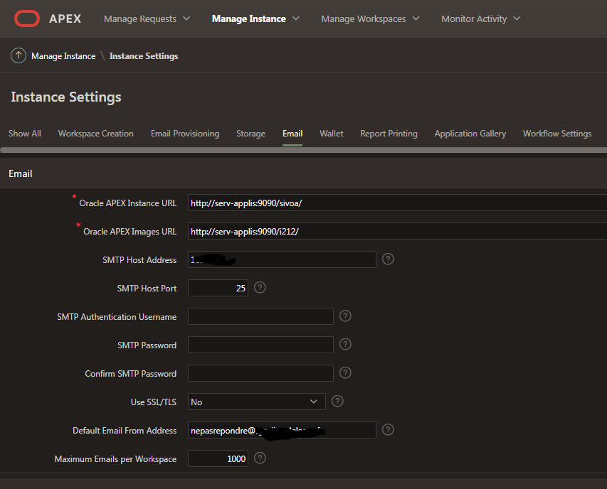 How to configure APEX to use SMTP server of Microsoft 365 ? - Oracle Forums