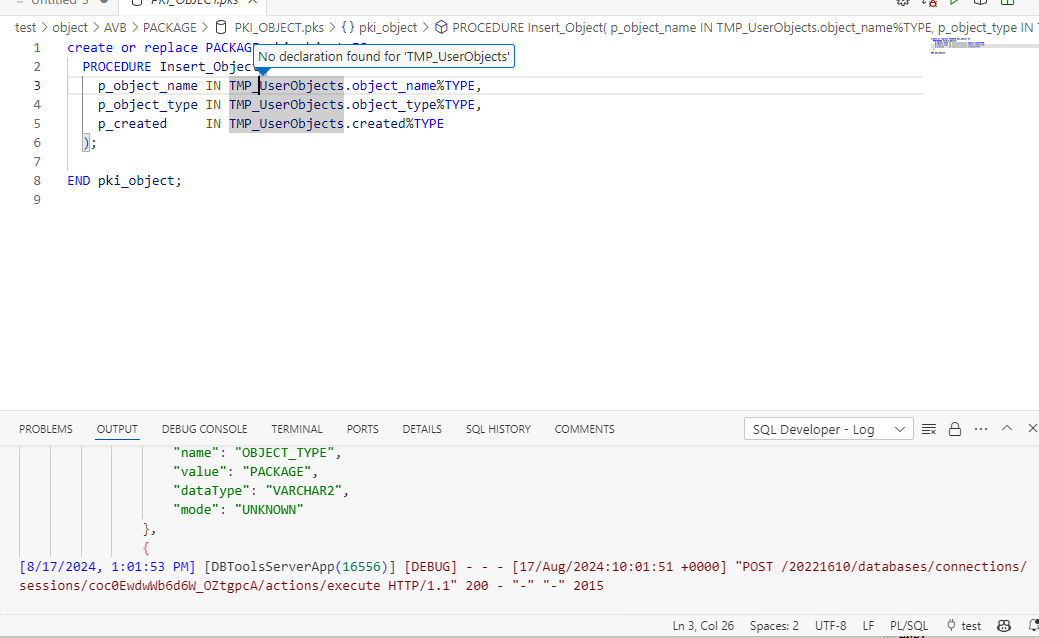 Unable to Peek Declaration for Table Column in Procedure Declaration - Oracle Forums
