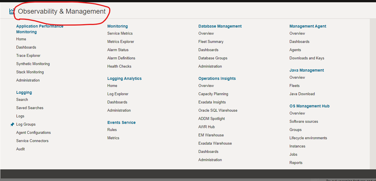 Policies for Oracle Observability and Management Platform - Oracle Forums