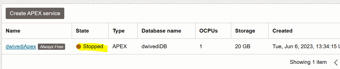 Apex Service Stopped, how to restart it again on OCI - Oracle Forums