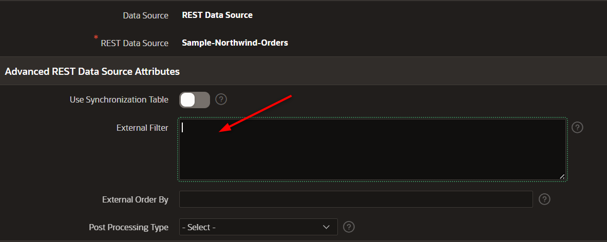 How To Use Search Value Of Popup Lov To External Filter In Rest Data