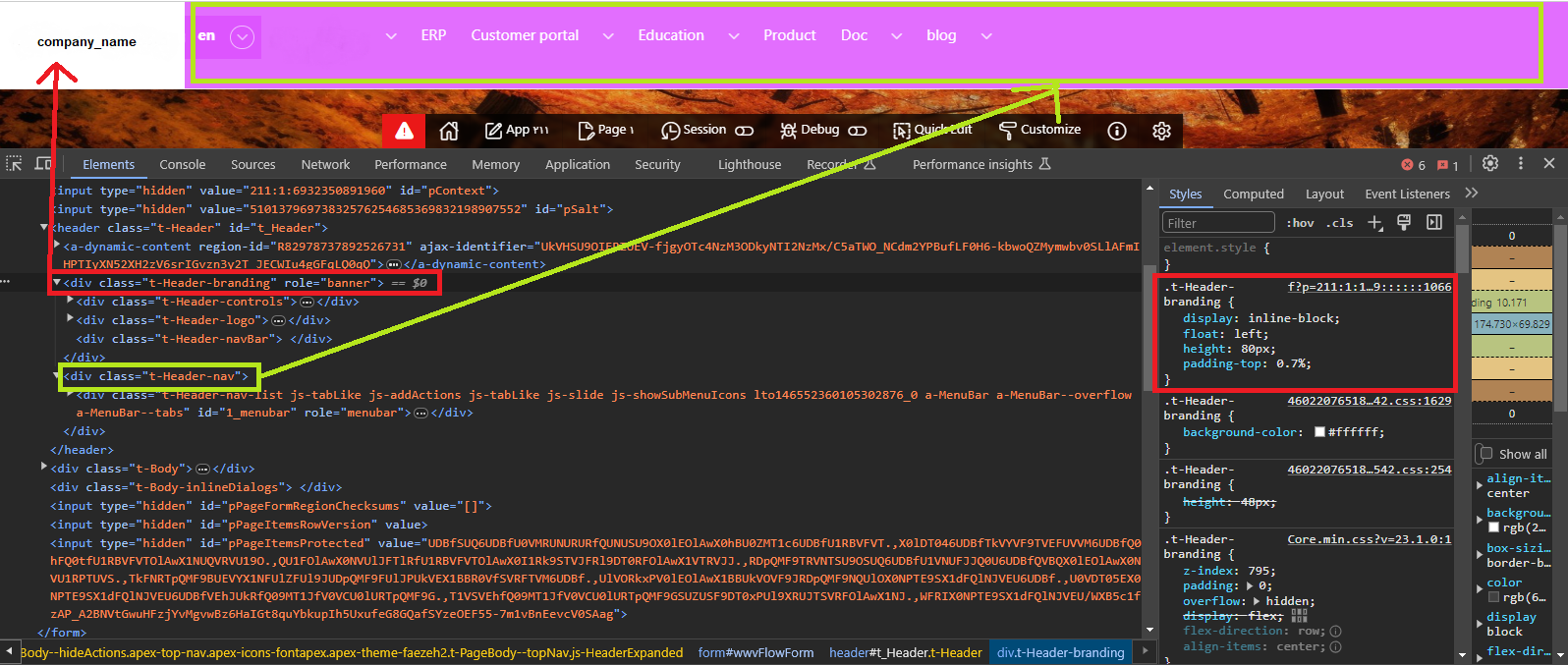 Theme style issue in APEX 23.1 - Oracle Forums