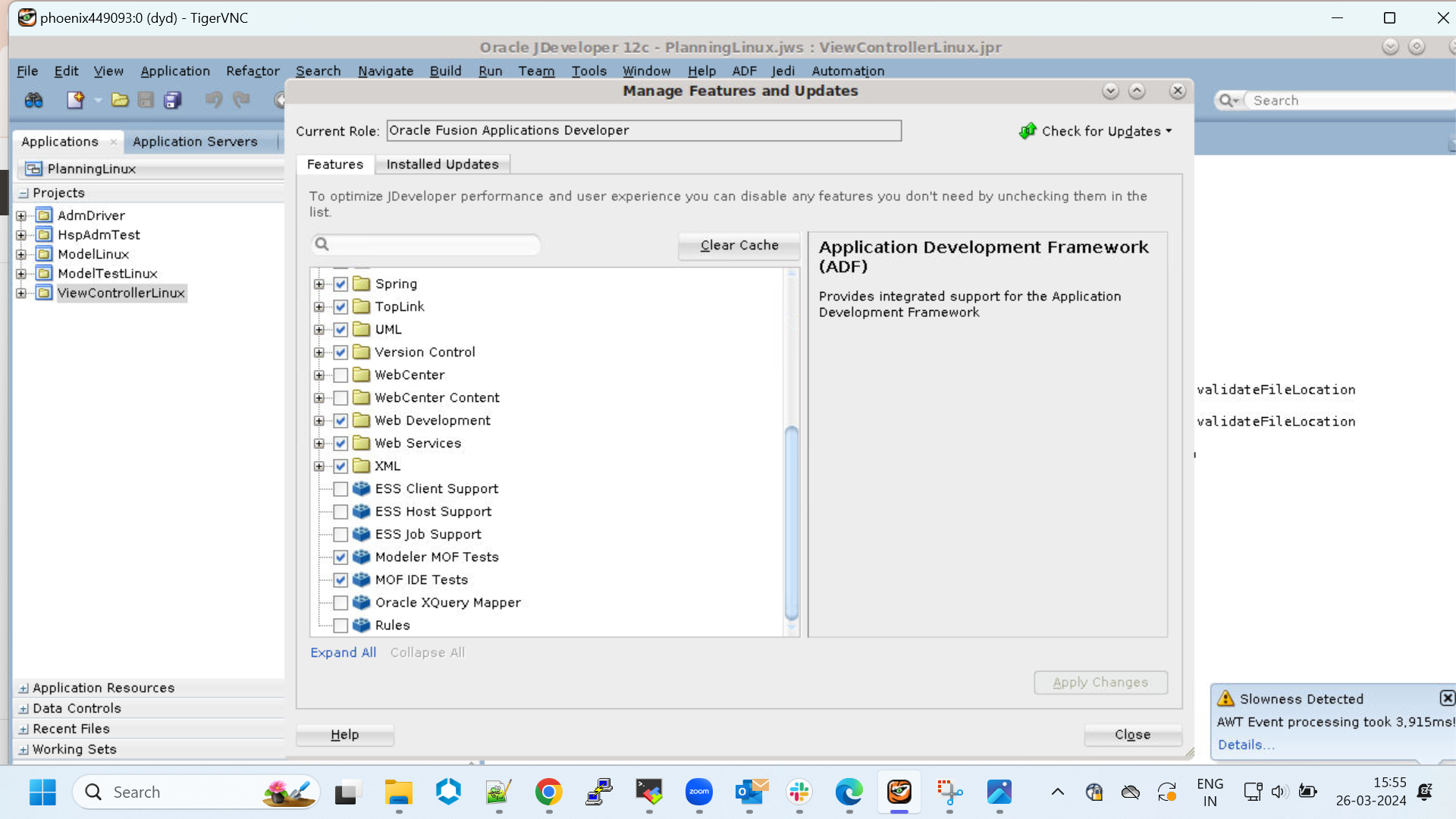 How to disable Jdeveloper feature via code(Strictly not from GUI ) - Oracle Forums