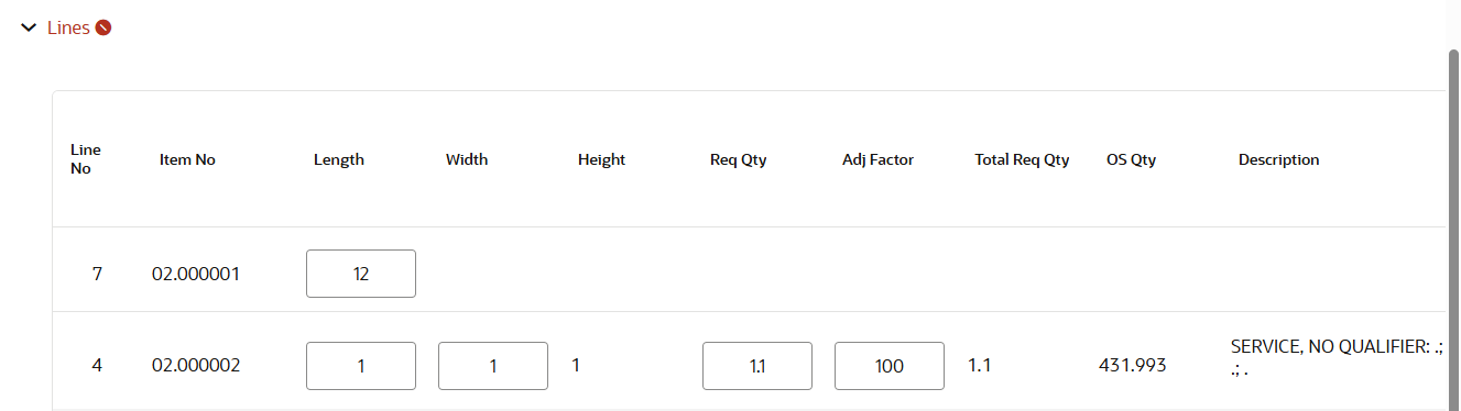 OPA Worklist Save allows invalid numeric values, causing line fields to ...