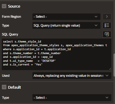 Best Practice for Dynamically Changing Theme Style in Oracle APEX using APEX_THEME.SET_CURRENT ...