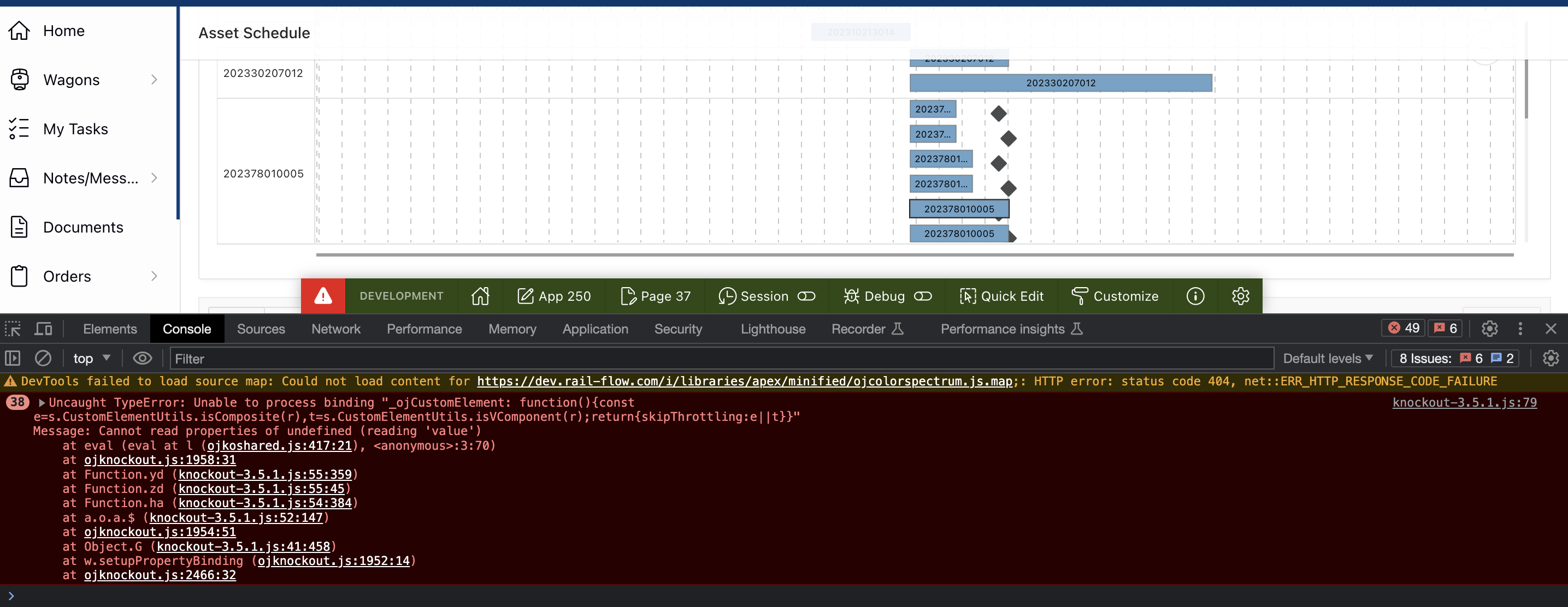 Error On United Codes Gantt Chart Custom Tooltip Oracle Forums