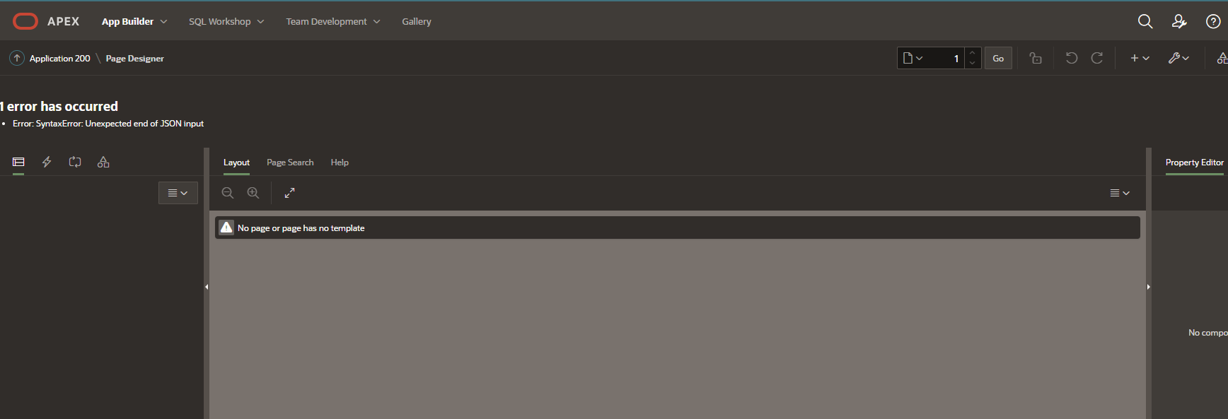 Error Syntaxerror Unexpected End Of Json Input Error In Apex 2110 Oracle Exacc Oracle Forums