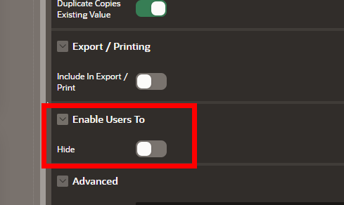 Option Hide on IG column impossible to remove when using cascading LOV. - Oracle Forums