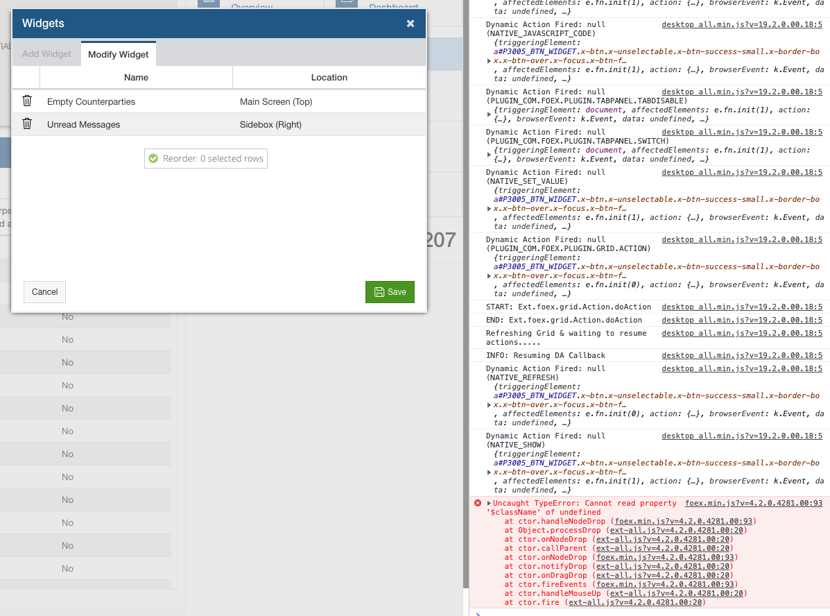 How to? Not working within FOEX Window - FOEX Grid Reordering Drag & Drop (Window / Inline ...