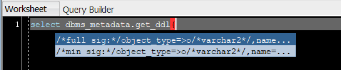 Sql Developer 231 Auto Completion Procedure Call Signature No Longer
